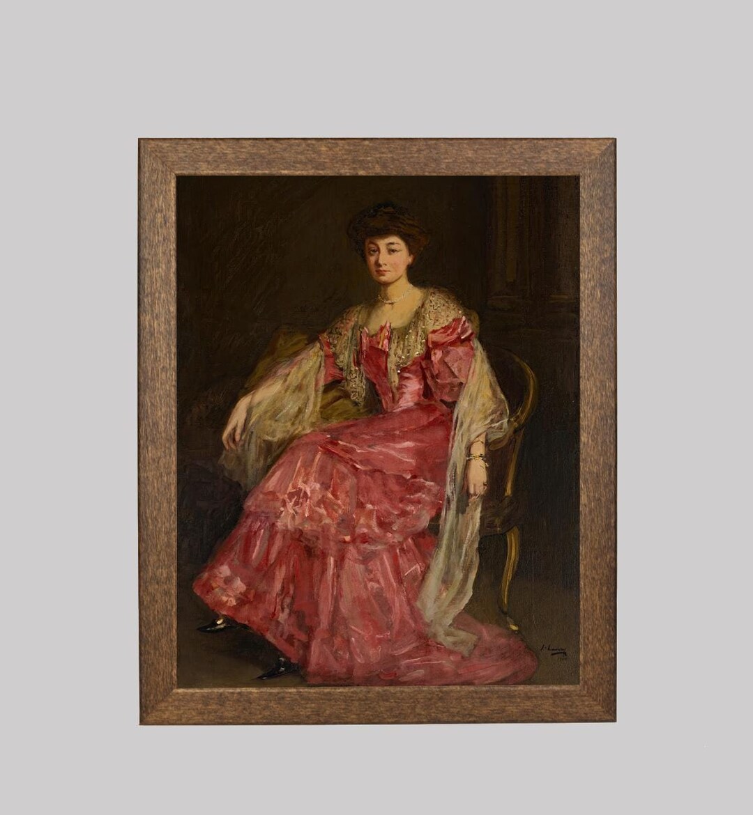 Portrait of Mabel Choate - Vintage Woman Portrait Art - Elegant Woman ...