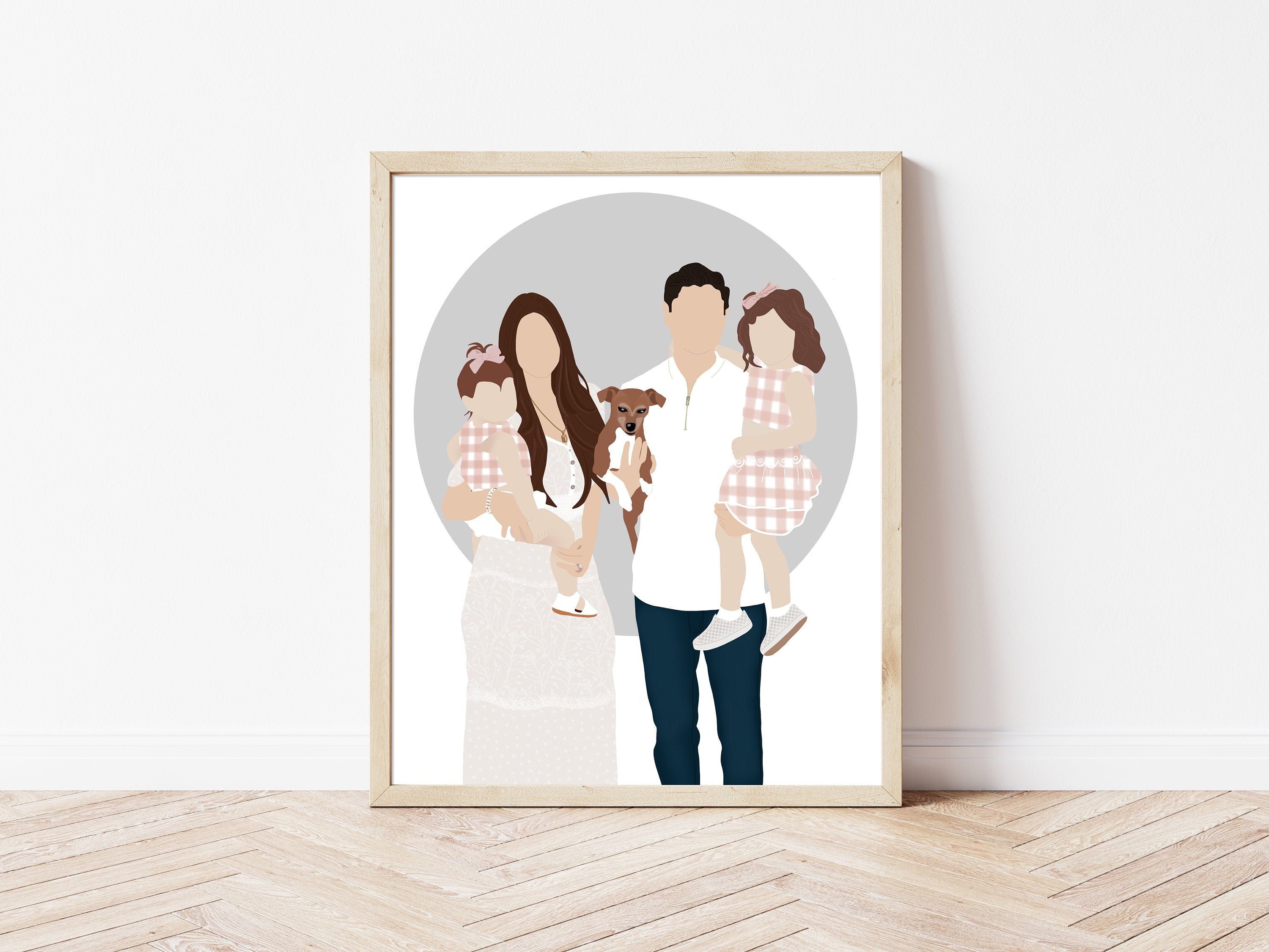 Faceless Portrait Custom Family Portrait Custom Line - Etsy