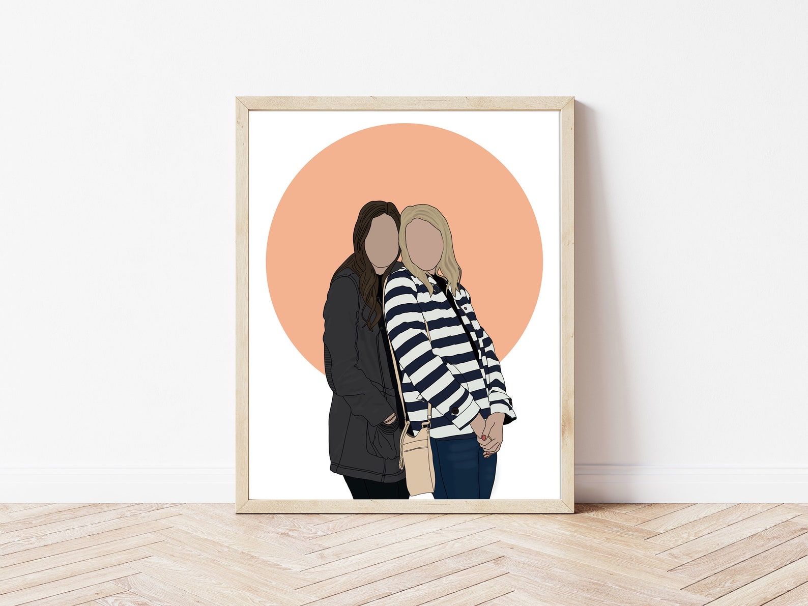 Faceless Portrait Custom Family Portrait Custom Line - Etsy