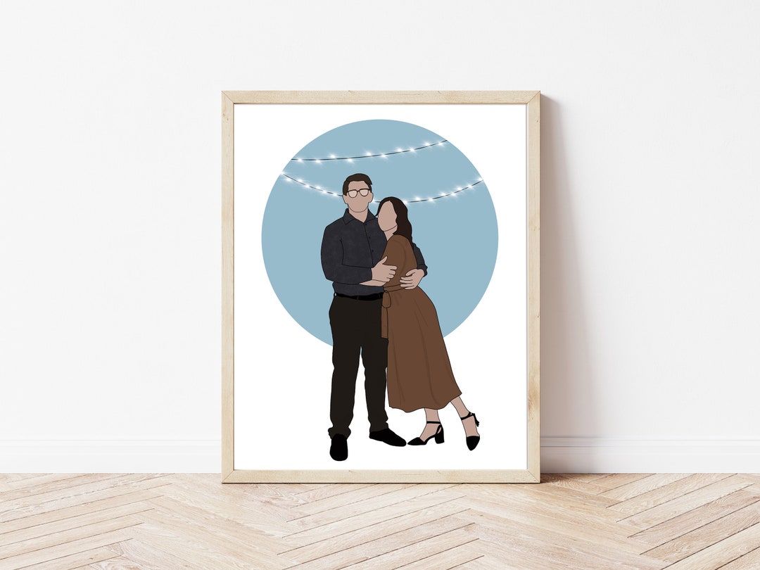 Faceless Portrait | Twinkle | Custom Family Portrait | Custom Line ...