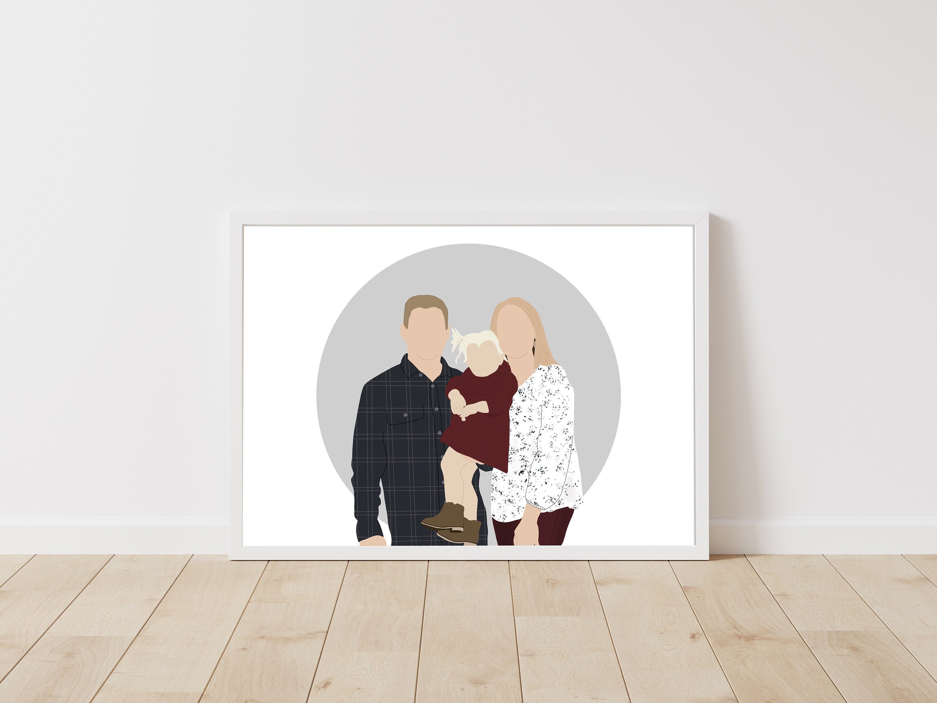 Faceless Portrait Custom Family Portrait Custom Line - Etsy