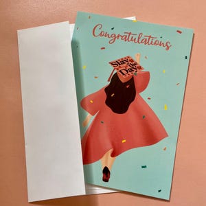 Printable Graduation Card for Her, Slay the Day Grad Card PDF, Digital ...