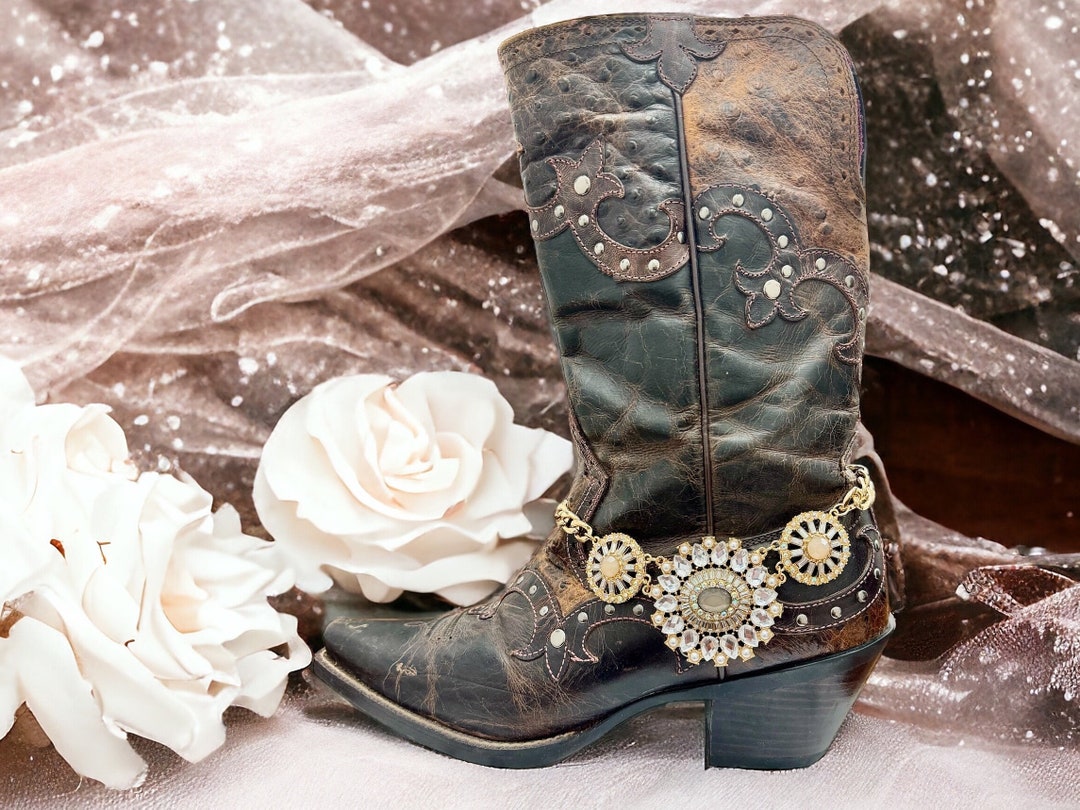 Boot Bracelets/ Rhinestone Boot Bracelet/ Boot Bling/ Repurposed ...