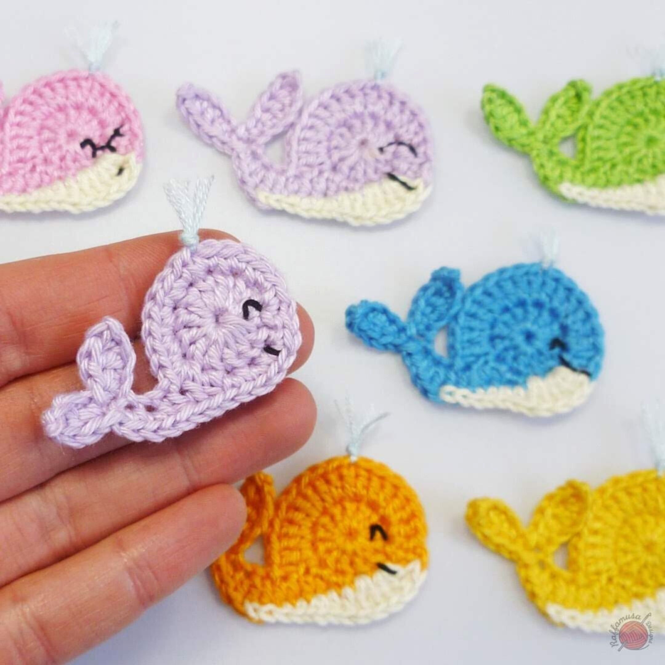 Crochet Pattern - Whale Appliques - Fish Embellishments - Under the Sea ...
