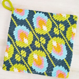 Crochet Pattern Vintage Potholder That '70s Pot Holder Double-thick ...