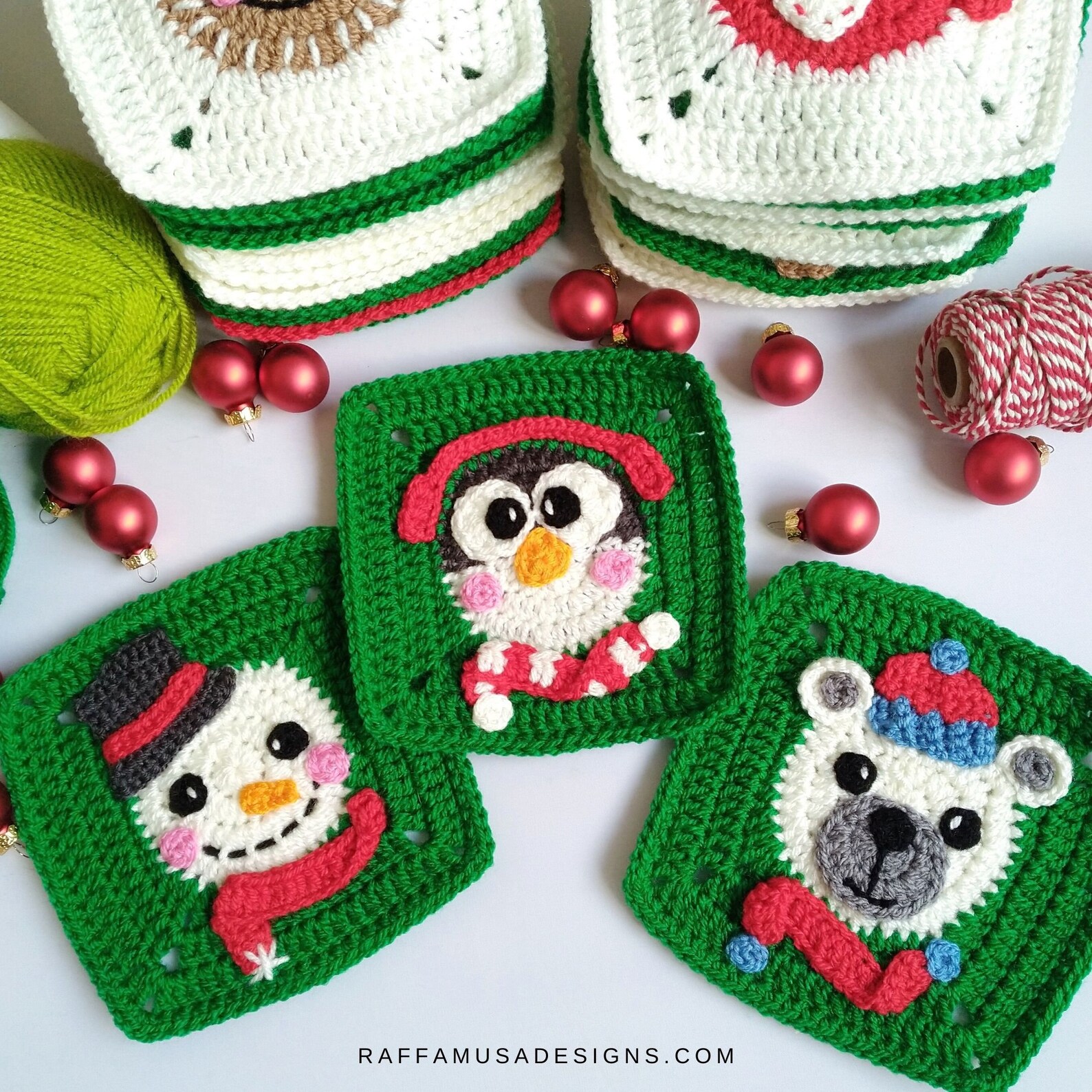 PDF Patterns Christmas Granny Squares Christmas Theme - Etsy