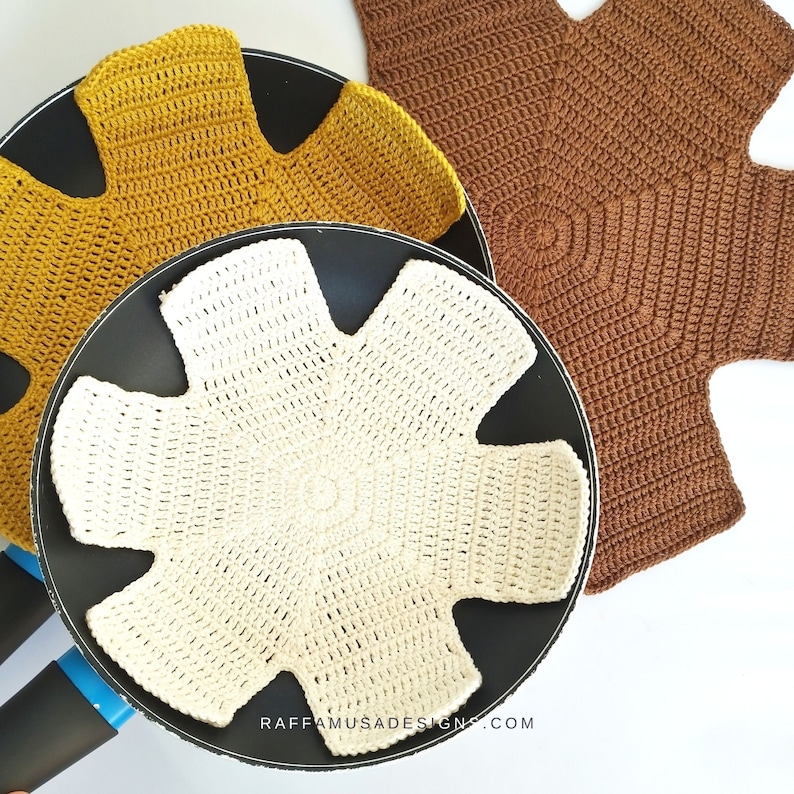 Crochet Pattern - Pan Protectors in 3 Sizes (small, Medium, Large ...