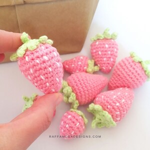 Crochet Pattern - Strawberry Amigurumi - Small and Large Strawberries ...