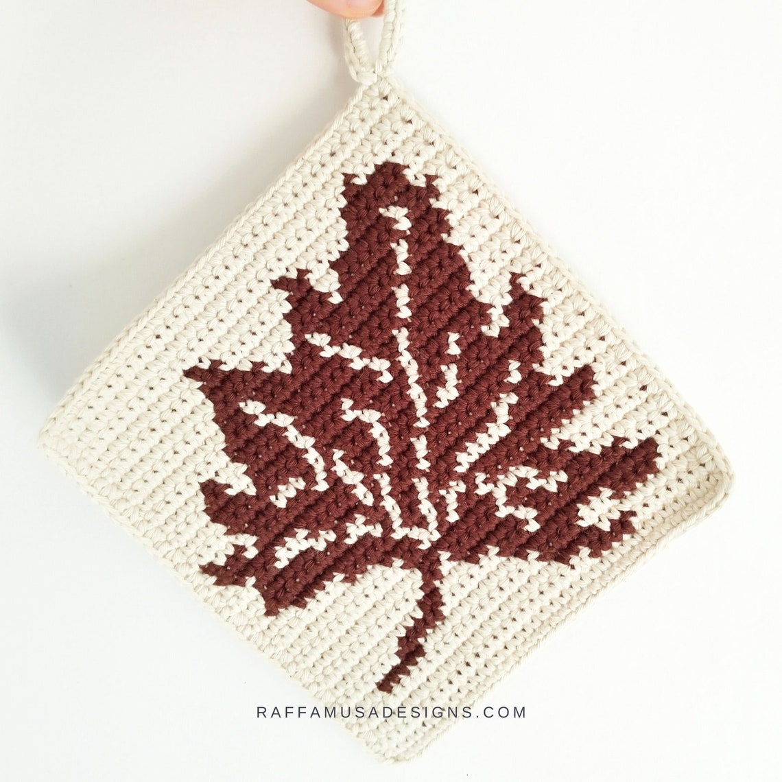 Crochet Pattern - Maple Leaf Potholder - Tapestry Crochet Hot Pad ...