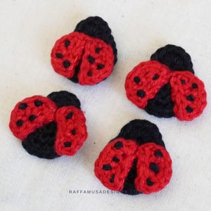 Crochet Pattern - Ladybug Applique - Ladybird Embellishment - Etsy