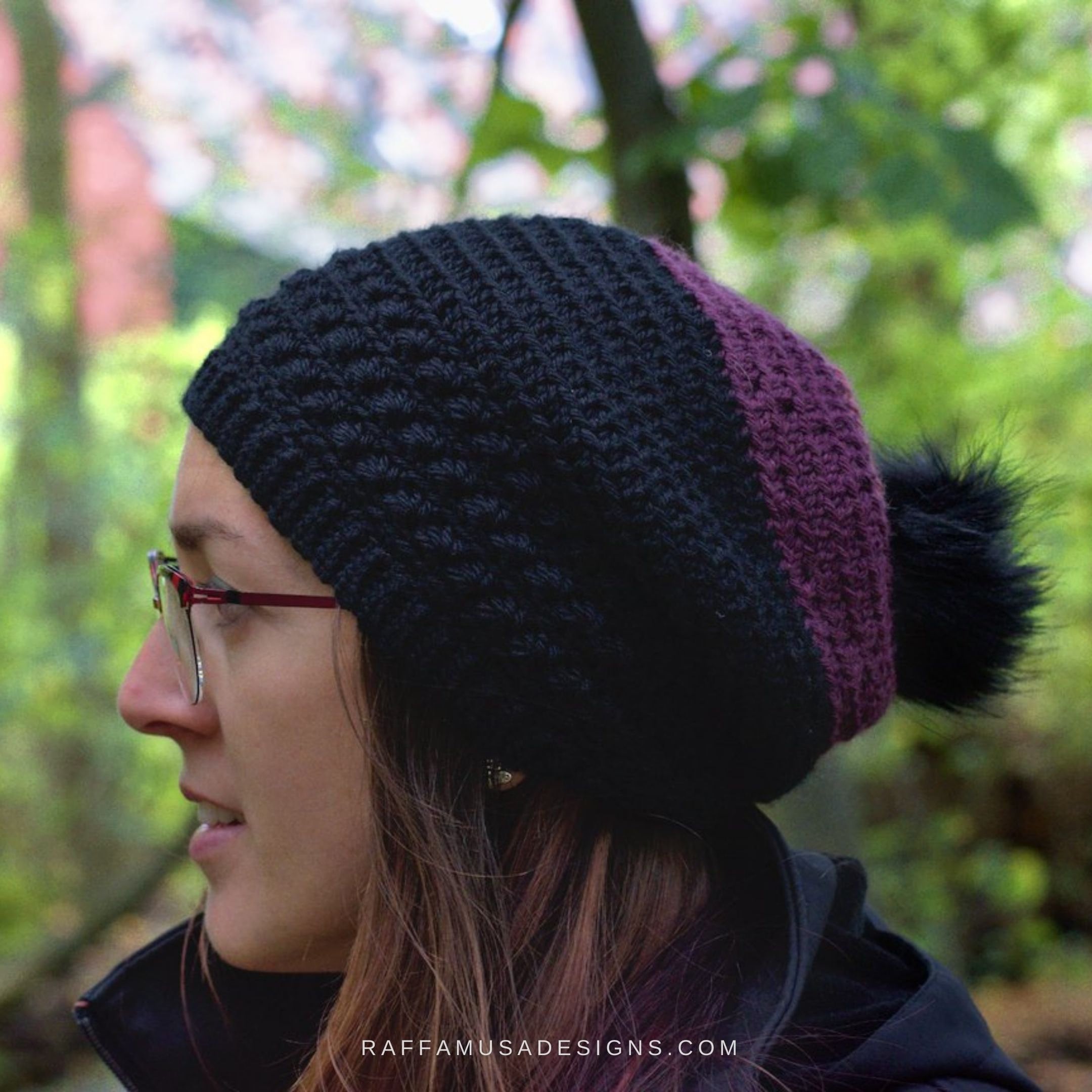 CROCHET PATTERN ~ Star Stitch Beanie - Easy Slouchy Hat Pattern - Cozy ...
