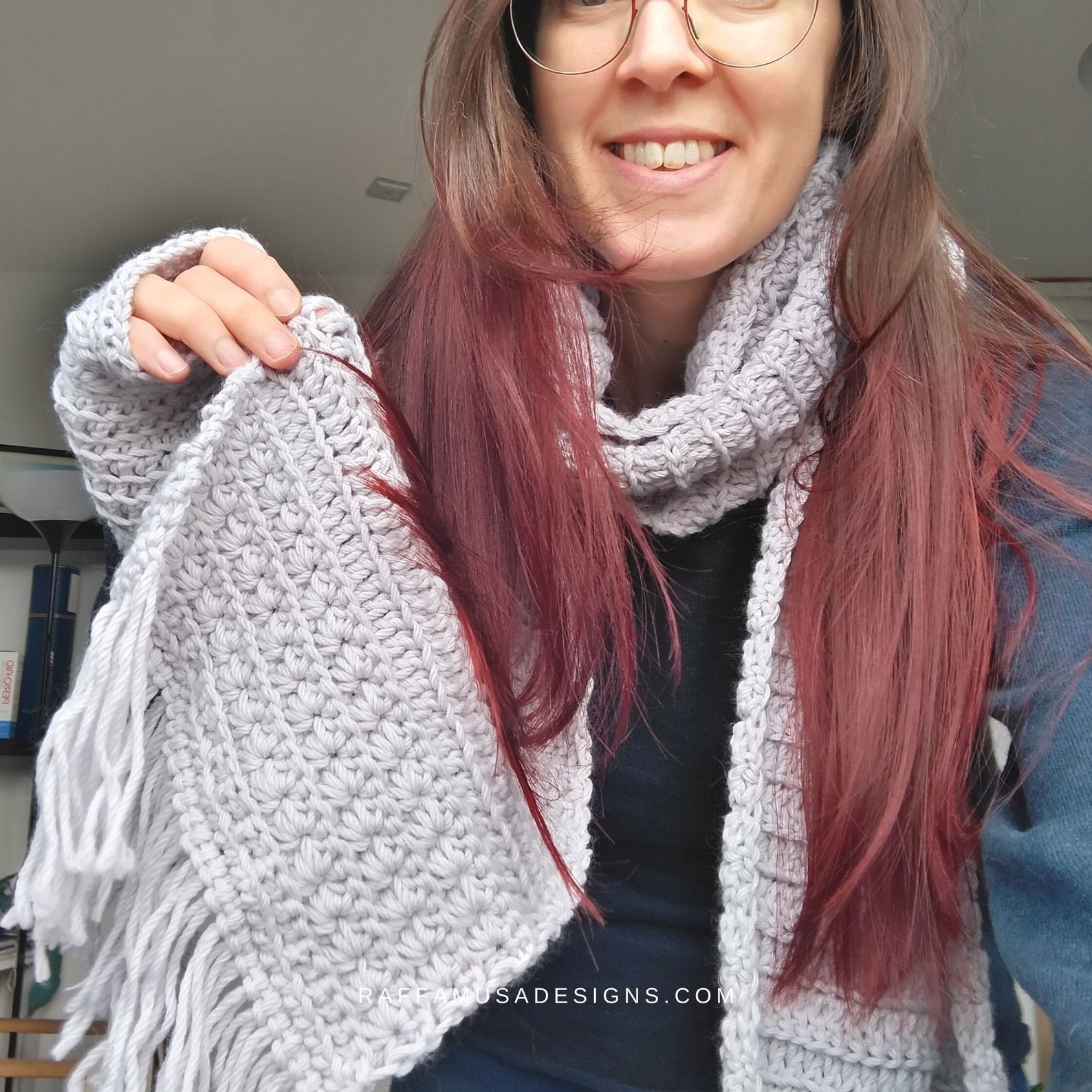 Crochet Pattern Star Stitch Scarf Maxi Scarf Crochet Scarf - Etsy