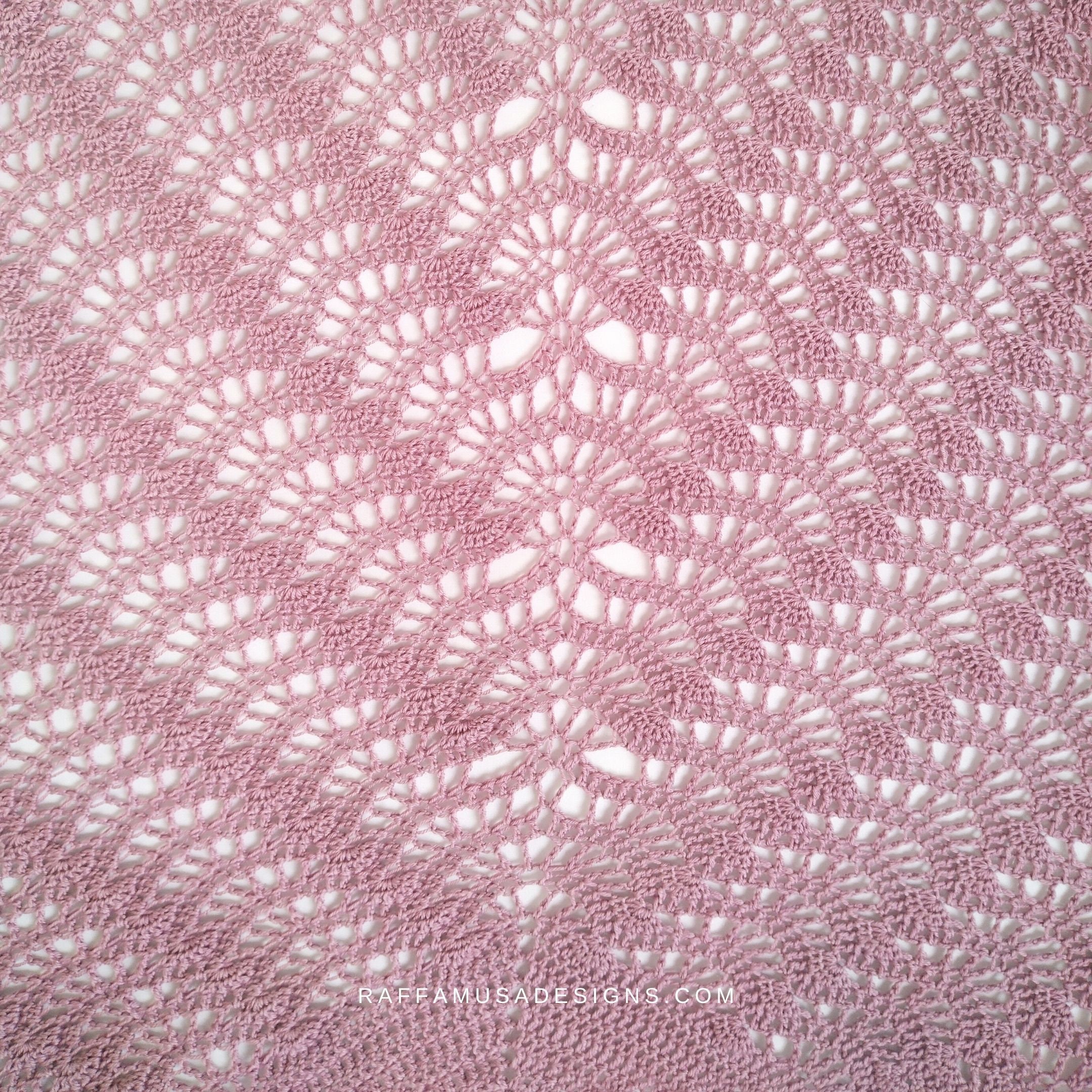 Crochet Pattern ~ Feather and Fan Lace Shawl – Triangle Shawl Pattern ...