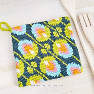 Crochet Pattern Vintage Potholder That '70s Pot Holder Double-thick ...