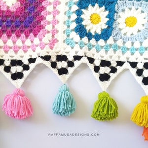 Crochet Pattern - Rainbow Granny Square Blanket - Granny Stitch Sampler ...
