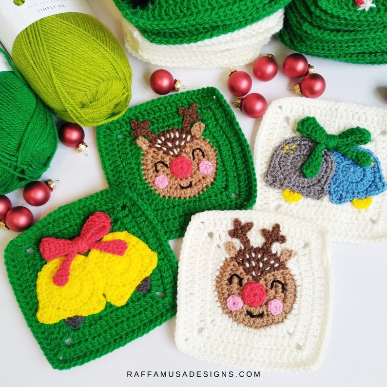 PDF Patterns Christmas Granny Squares Christmas Theme - Etsy