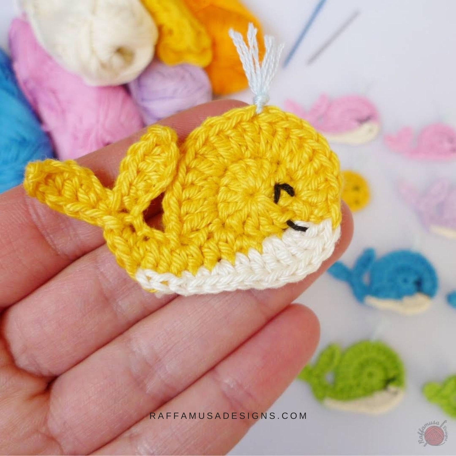 Crochet Pattern Whale Appliques Fish Embellishments - Etsy