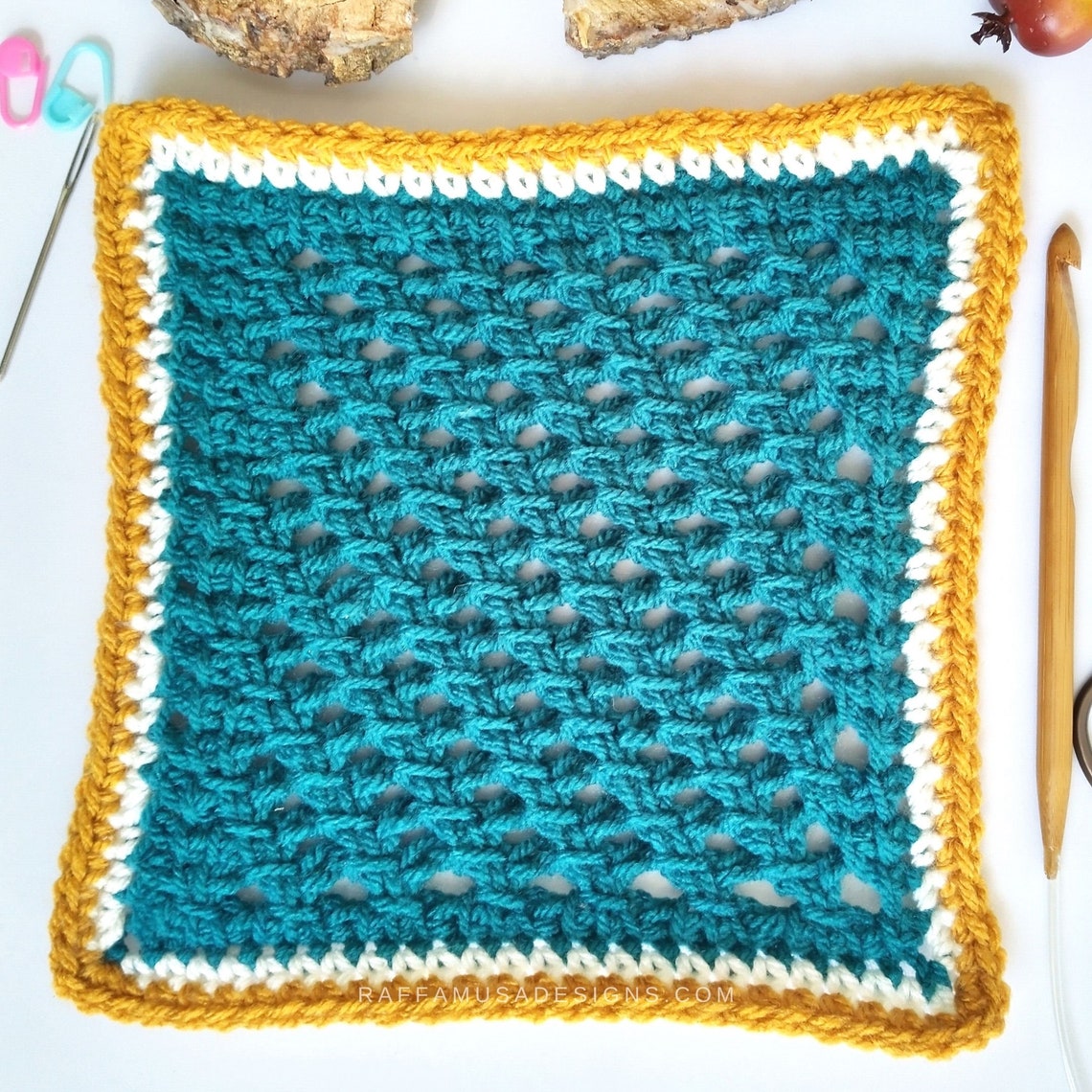 PDF Pattern Tunisian Crochet Square Garden Trellis Lace - Etsy