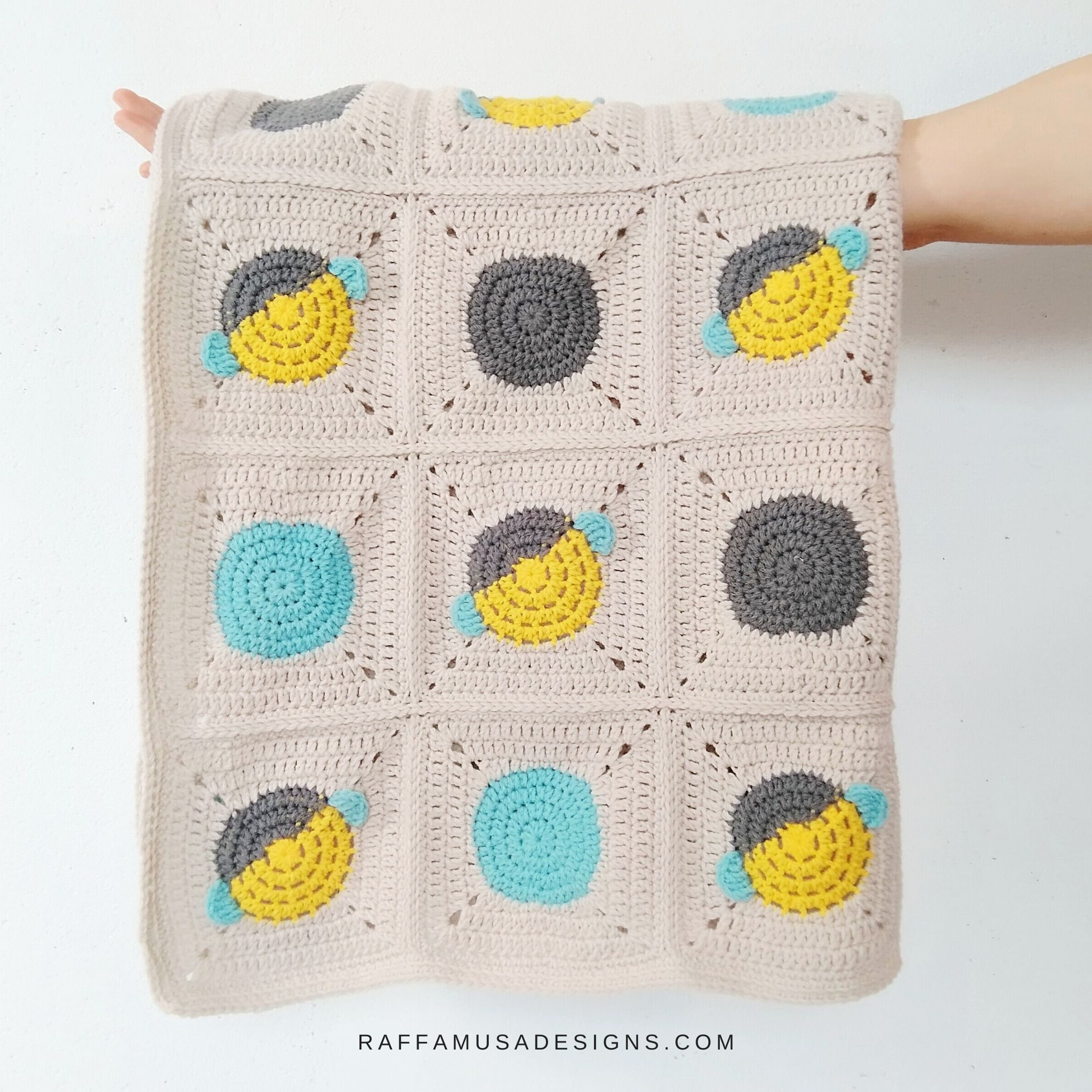 Crochet Pattern Bee Granny Square Blanket Nursery Décor - Etsy