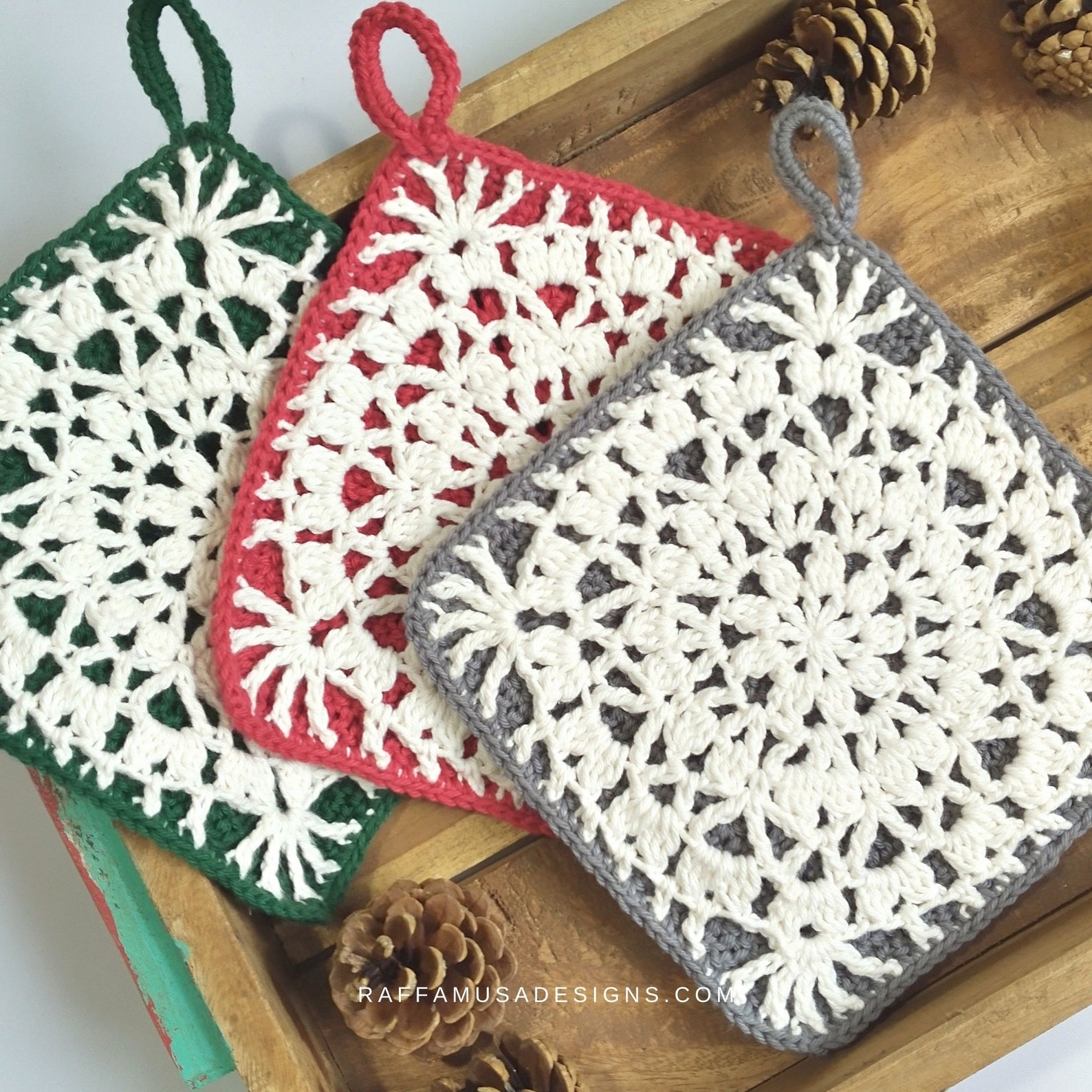 Crochet Pattern Falling Petals Potholder Double-layer Hot | Etsy