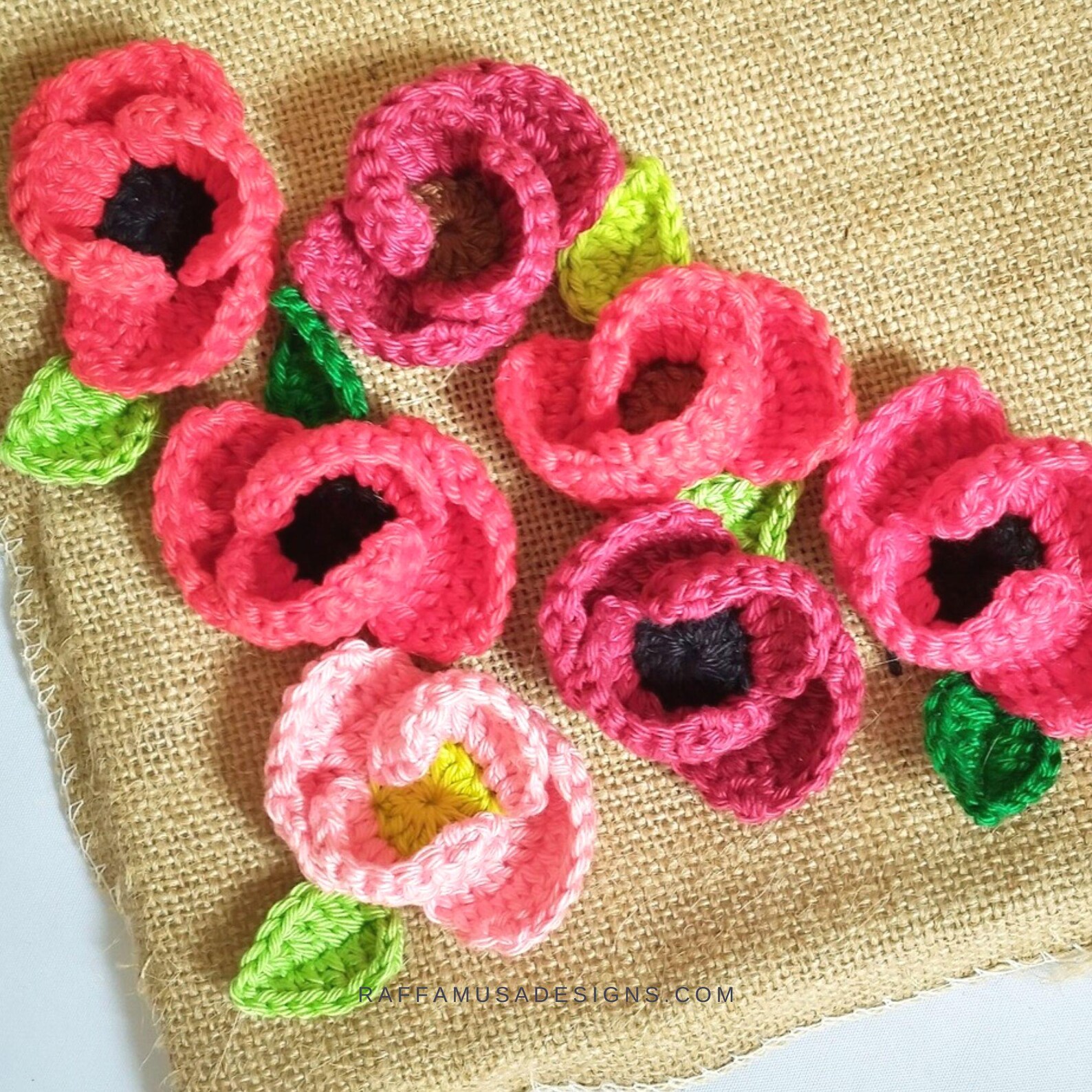 Crochet Pattern - Flower Appliques - Floral Embellishments - Etsy