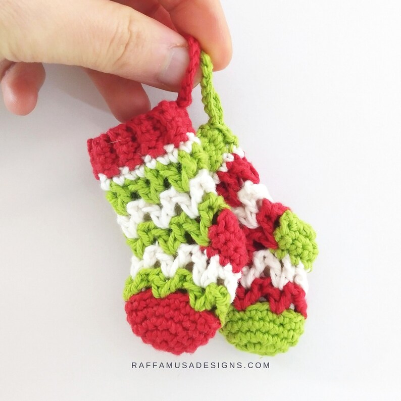 Crochet Pattern Mini Christmas Stocking Ornament Holiday - Etsy