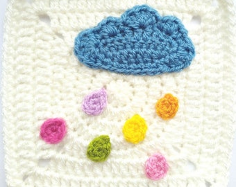 Crochet Cloud Granny Square - Etsy