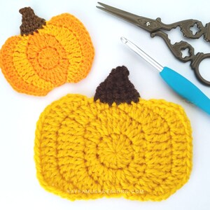 Crochet Pattern ~ Pumpkin Appliques - Fall & Halloween Decor ...