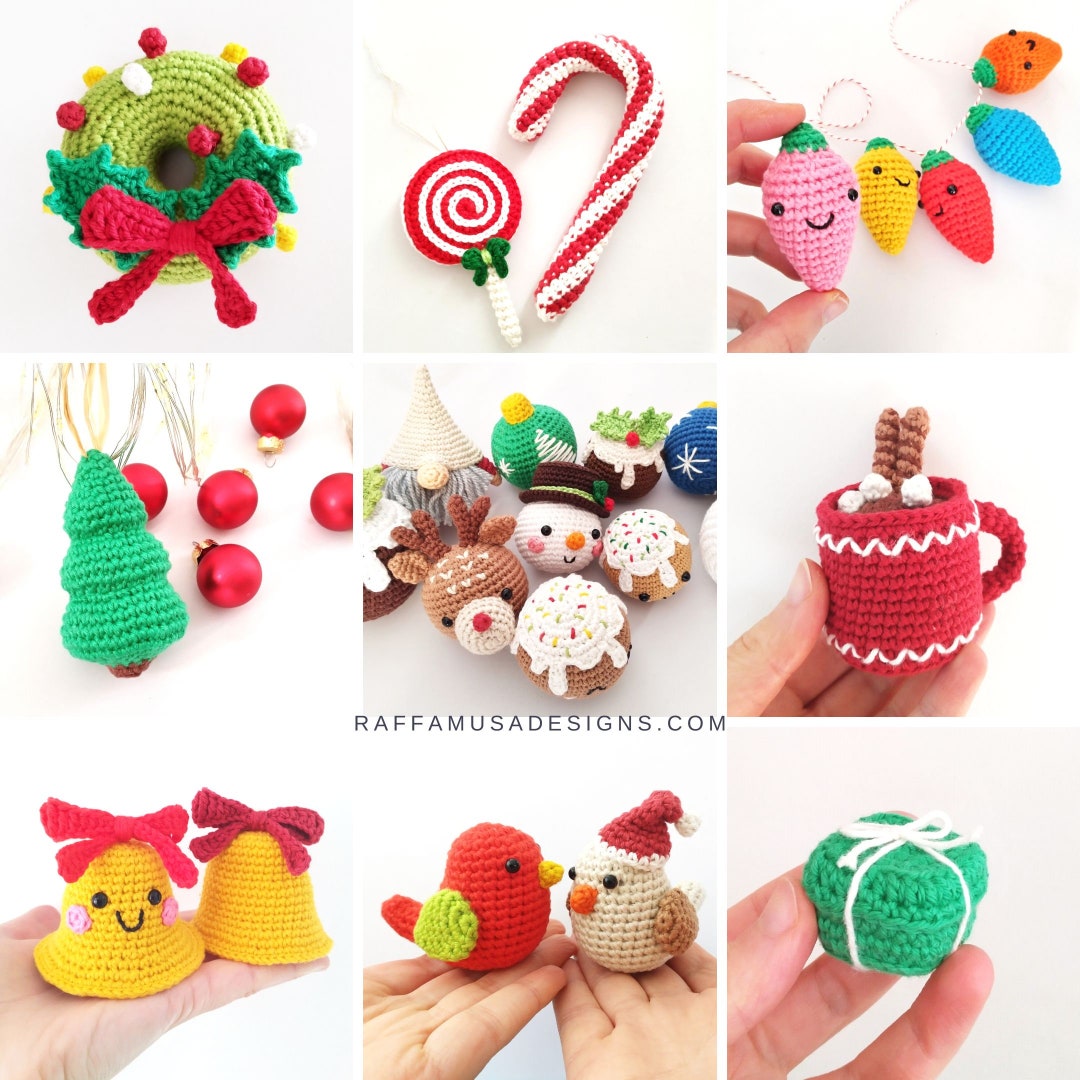 Crochet Patterns - Christmas Amigurumi Ornaments Set - Etsy