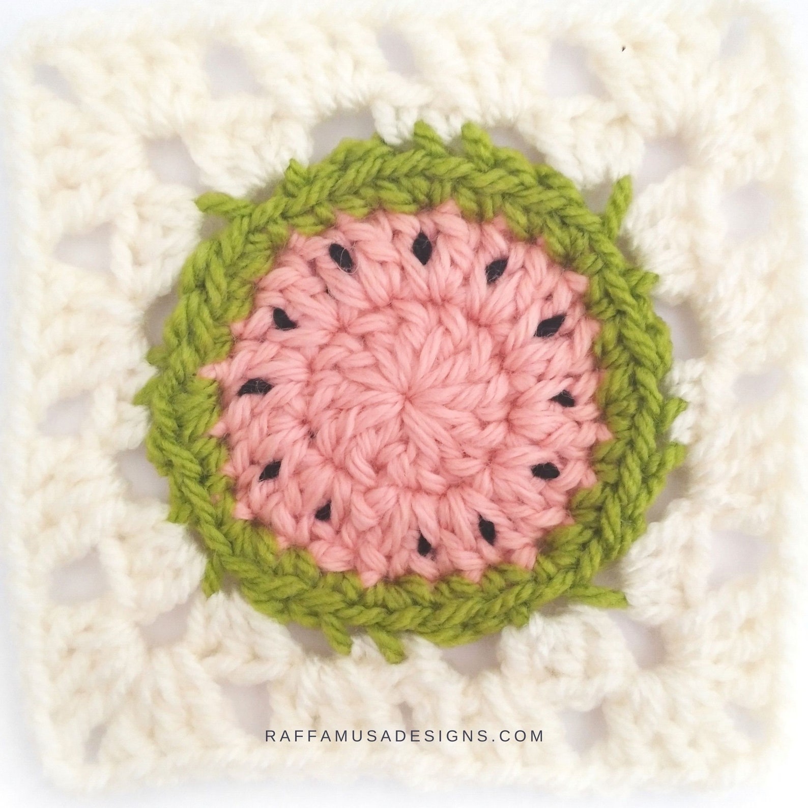 Crochet Pattern Watermelon Granny Square Summer Fruit - Etsy