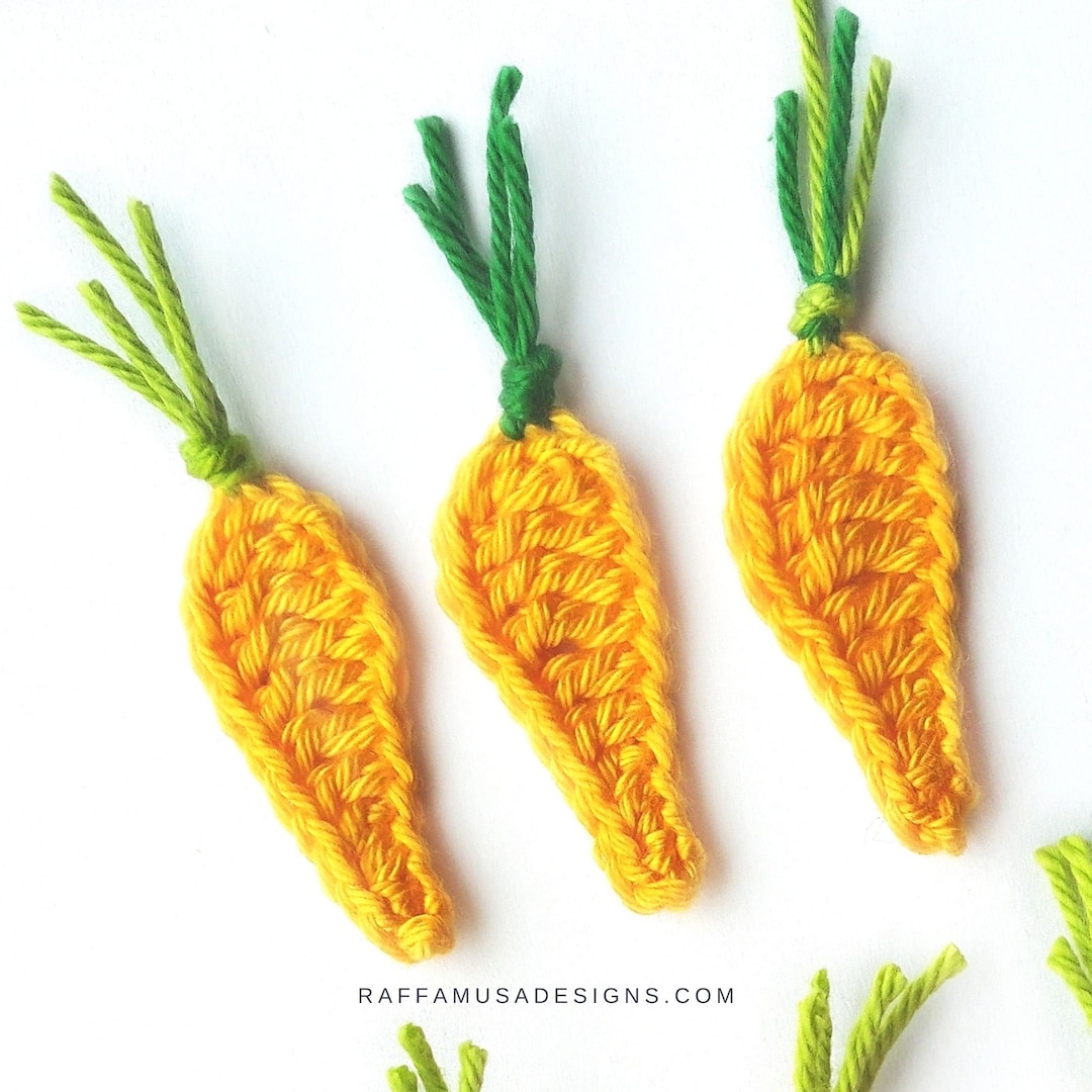 Crochet Pattern ~ Carrot Applique - Carrot Granny Square - Etsy