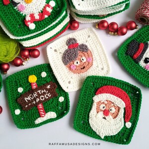 PDF Patterns - Christmas Granny Squares - Christmas Theme - Holiday ...