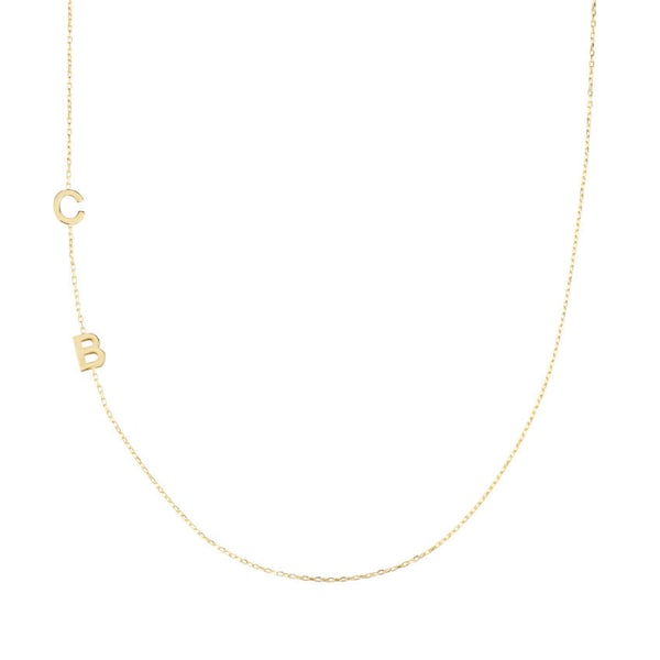 Two Initial Necklace - Etsy