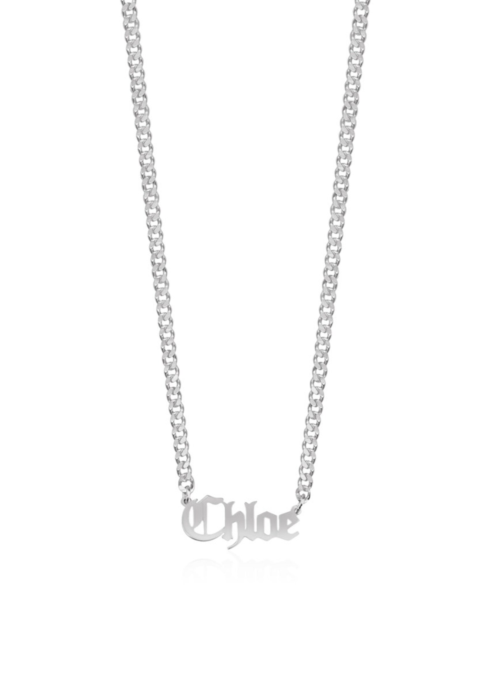 14k Solid Gold Name Necklace Name Necklace Personalized Etsy