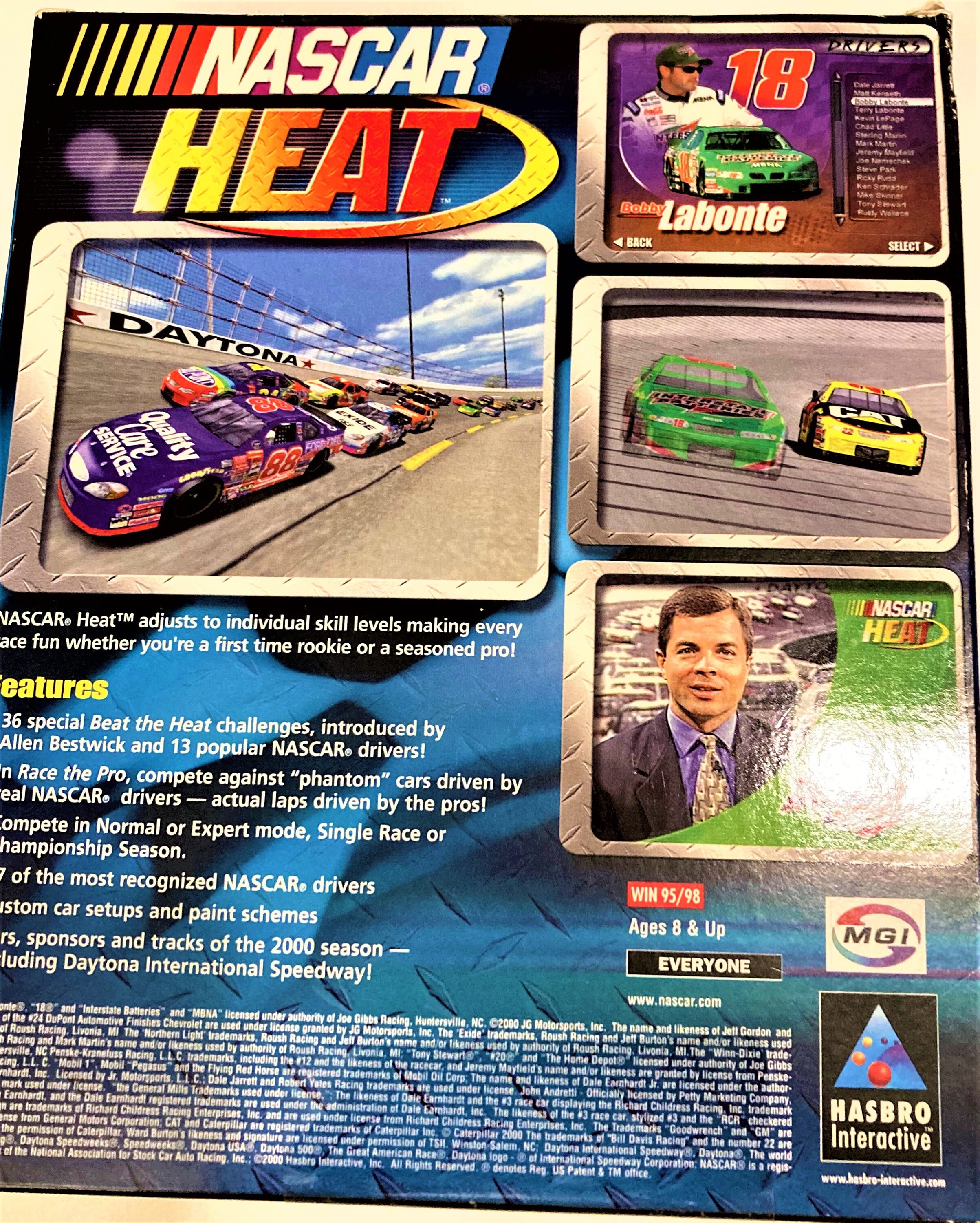 Hasbro Interactive NASCAR Heat Racing Cd-rom PC Game Circa 2000 - Etsy