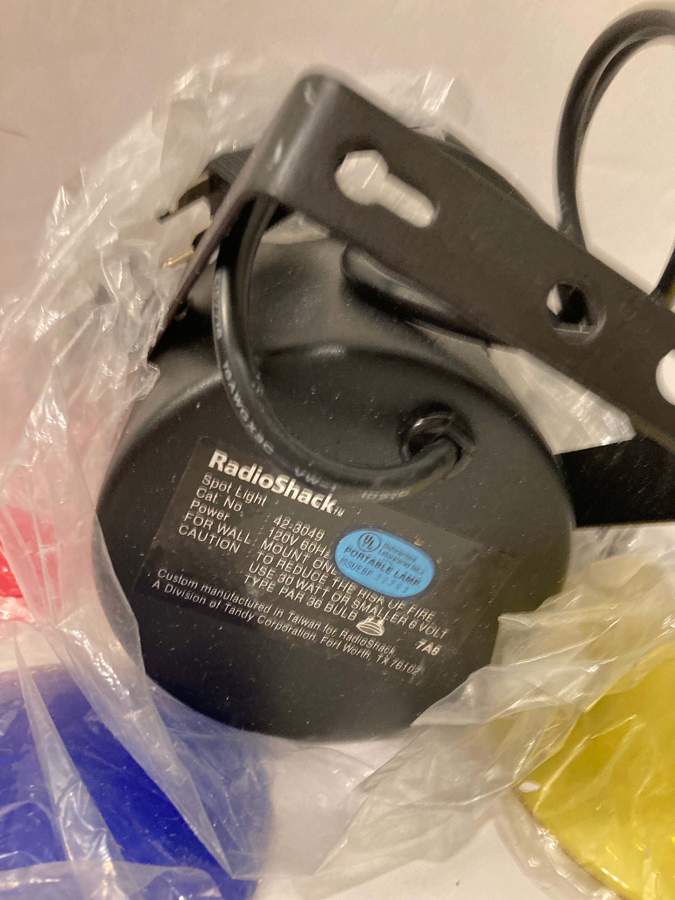 Radio Shack 42-3057 Mini Spot Light With Red, Yellow, Blue, Green ...