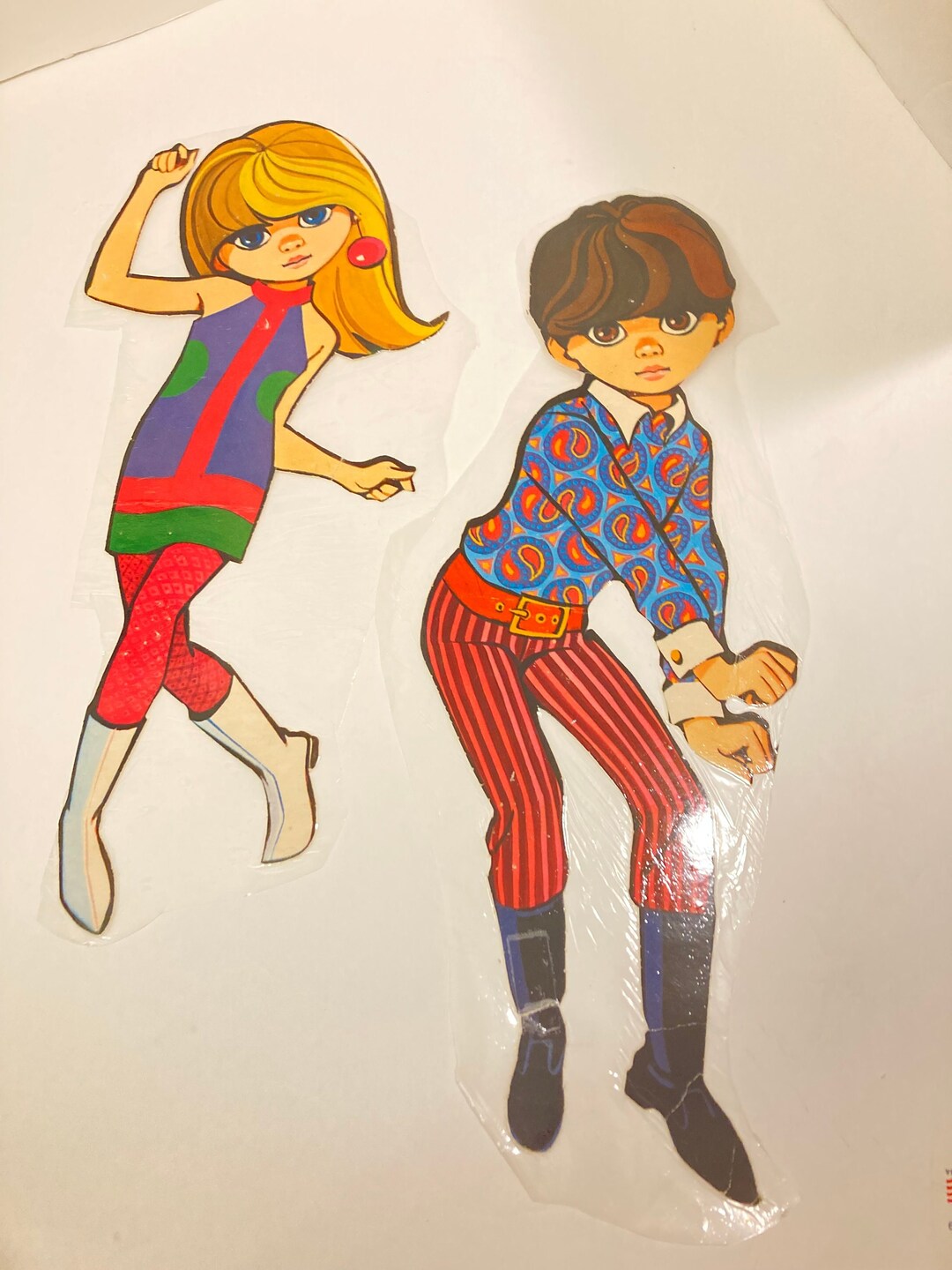 MCM 60s Go Go Dancers Ephemera Laminated Cardboard Cutouts 15" + Tall ...