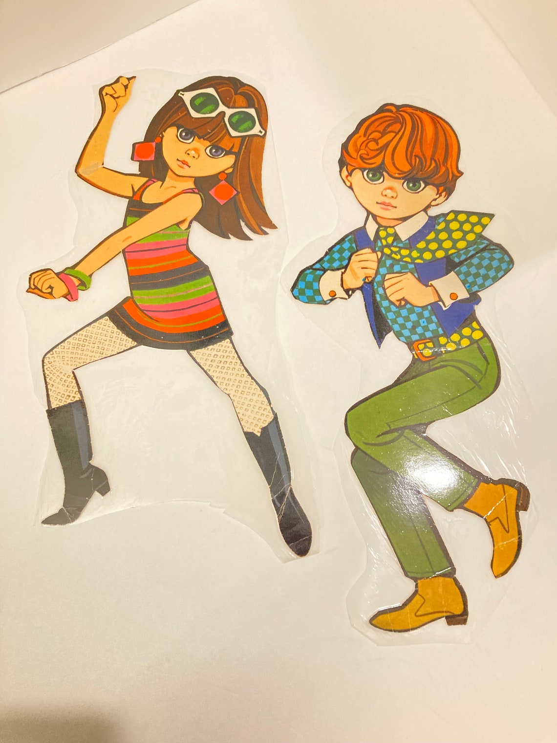 MCM 60s Go Go Dancers Ephemera Laminated Cardboard Cutouts 15" + Tall ...