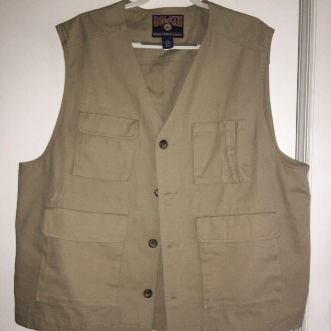 Mens Duluth Khaki Hunting Cargo Vest Duluth Trading Size XXL VGUC - Etsy