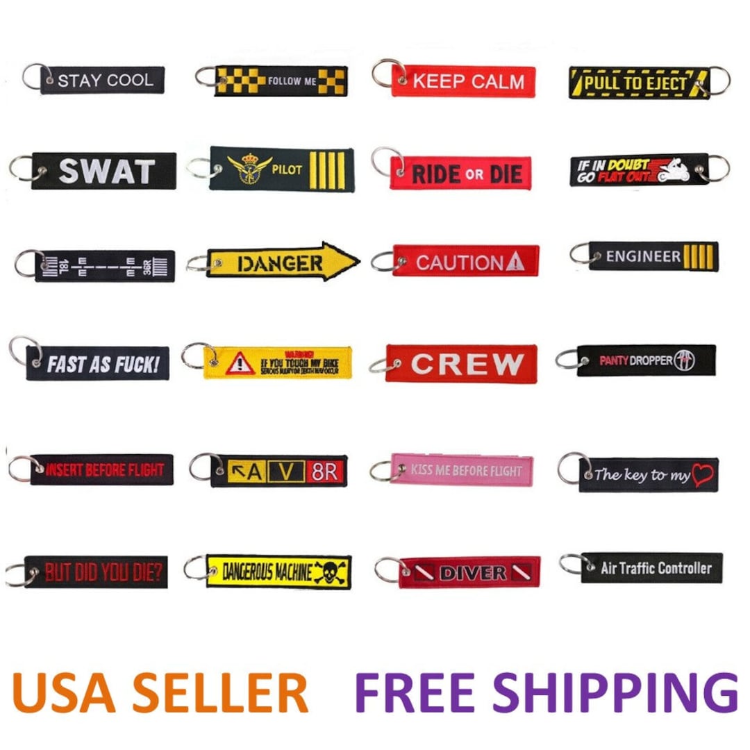 Car Keychain Fashion Styles Funny Motorcycle Key Rings Embroidery Key ...