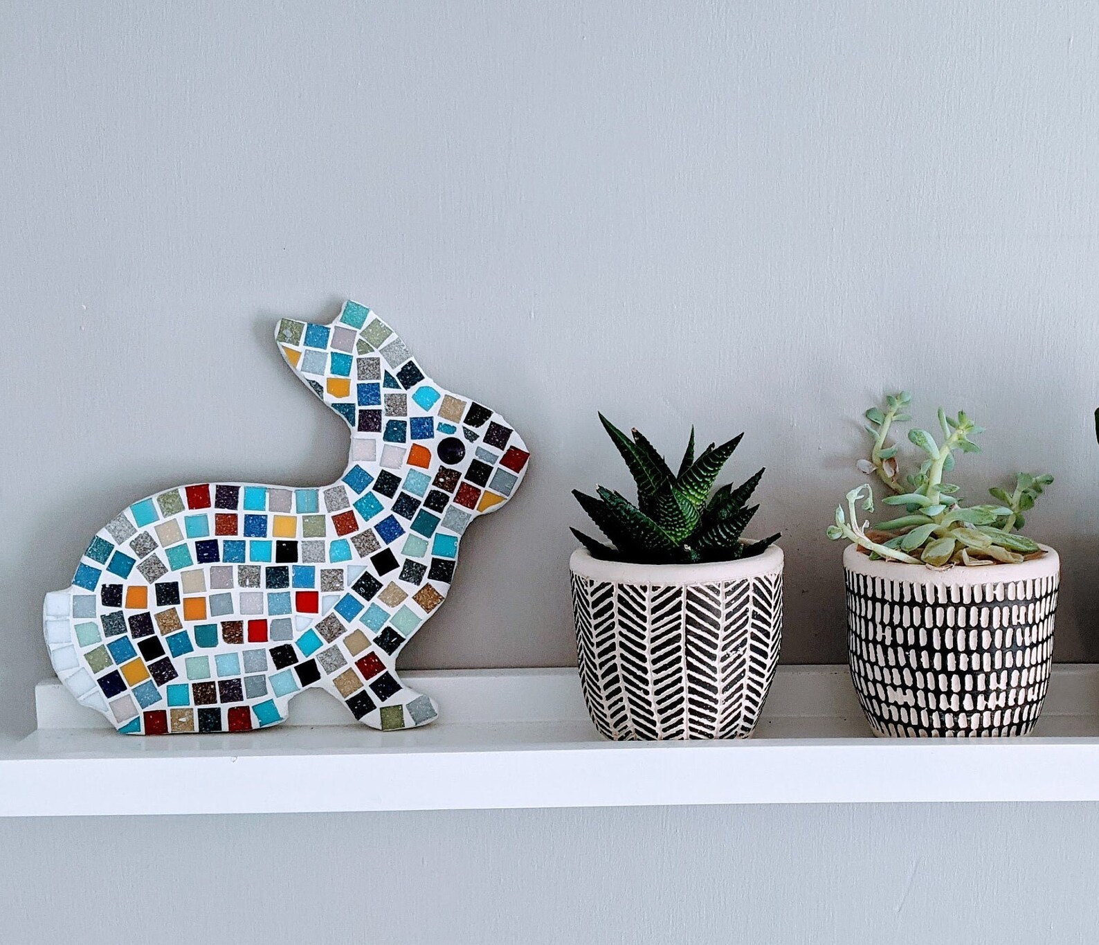 Bunny Rabbit Mosaic Kit DIY Craft Kit Multicoloured Glass - Etsy UK