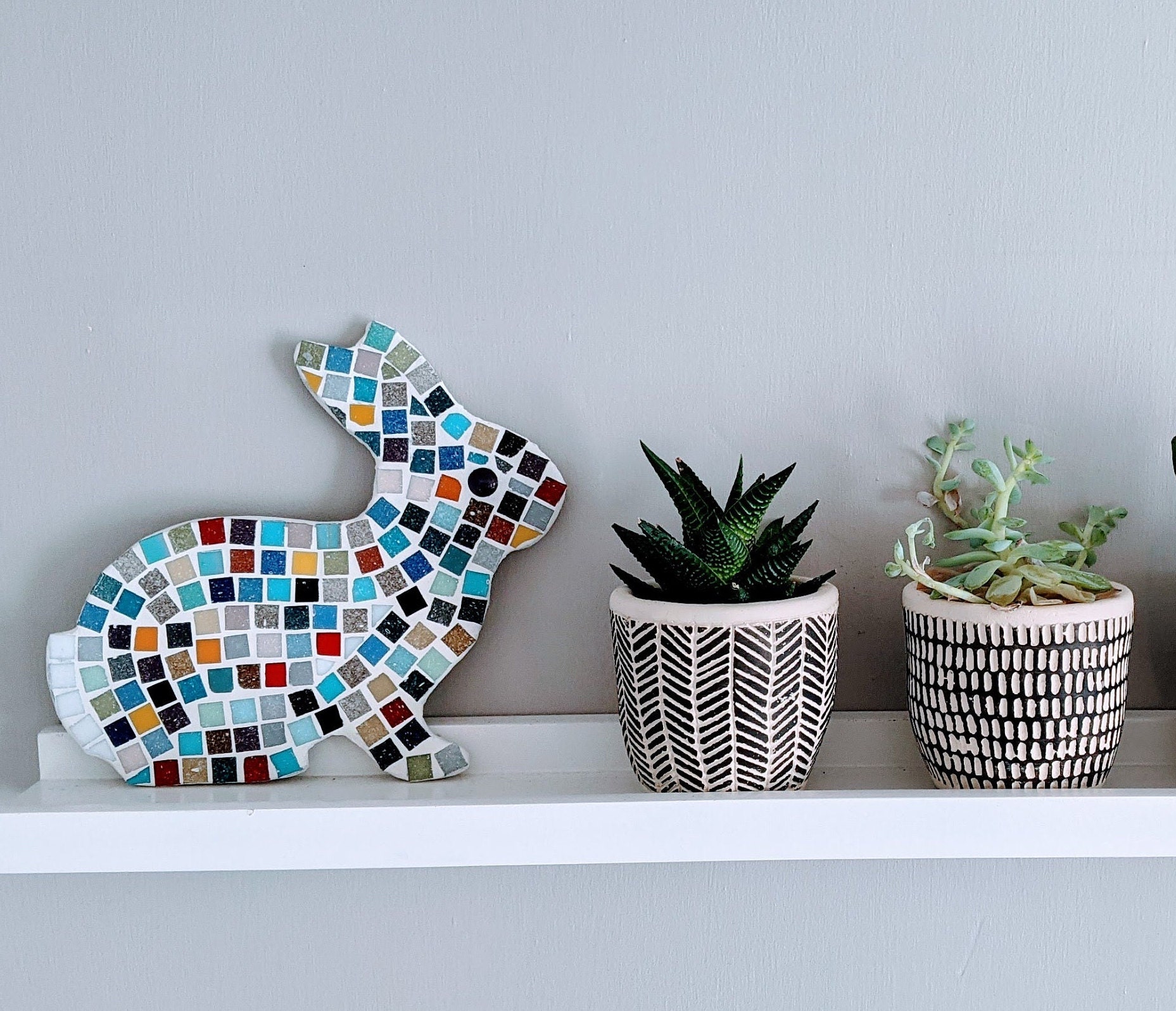 Bunny Rabbit Mosaic Kit DIY Craft Kit Multicoloured Glass - Etsy UK