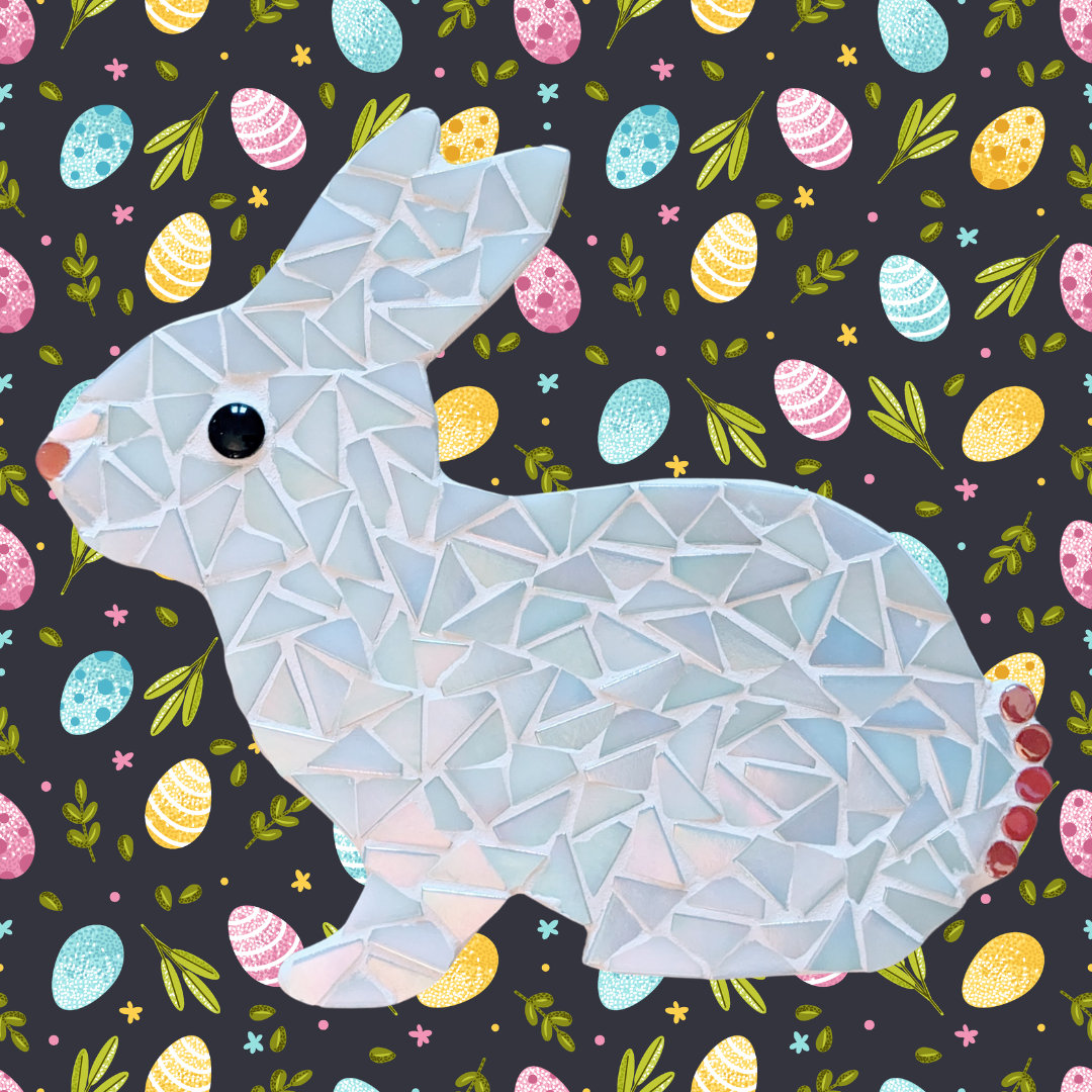Iridescent Bunny, Mosaic Kit, DIY Easter Craft, Make Your Own, Animal ...