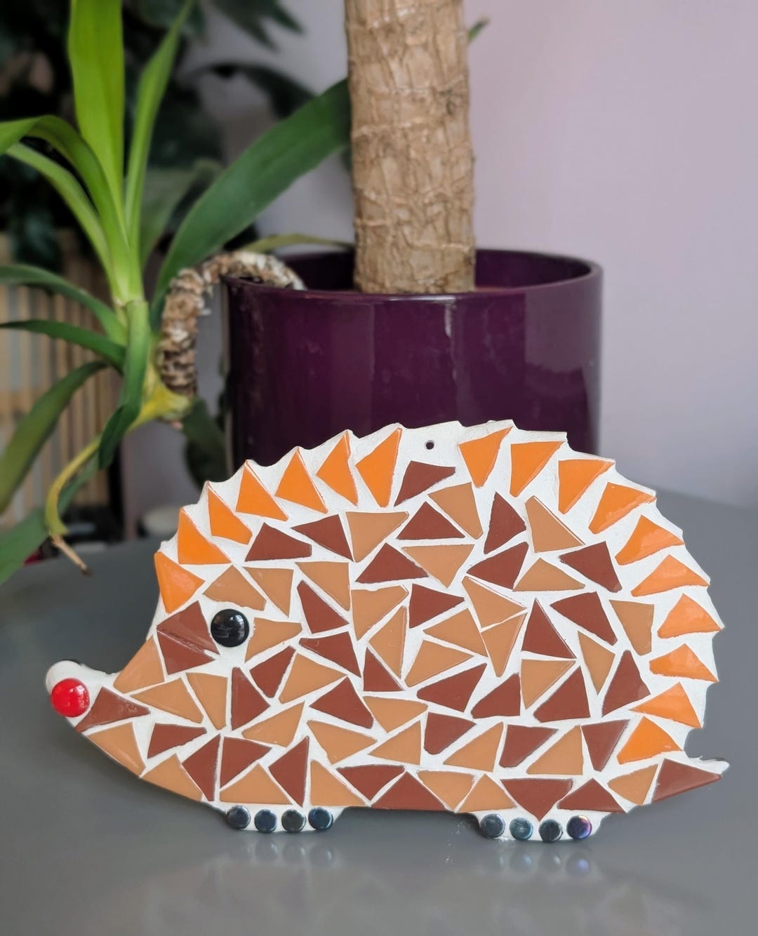 Kit mosaïque hérisson, boîte de bricolage, épines brunes, animal de la ...