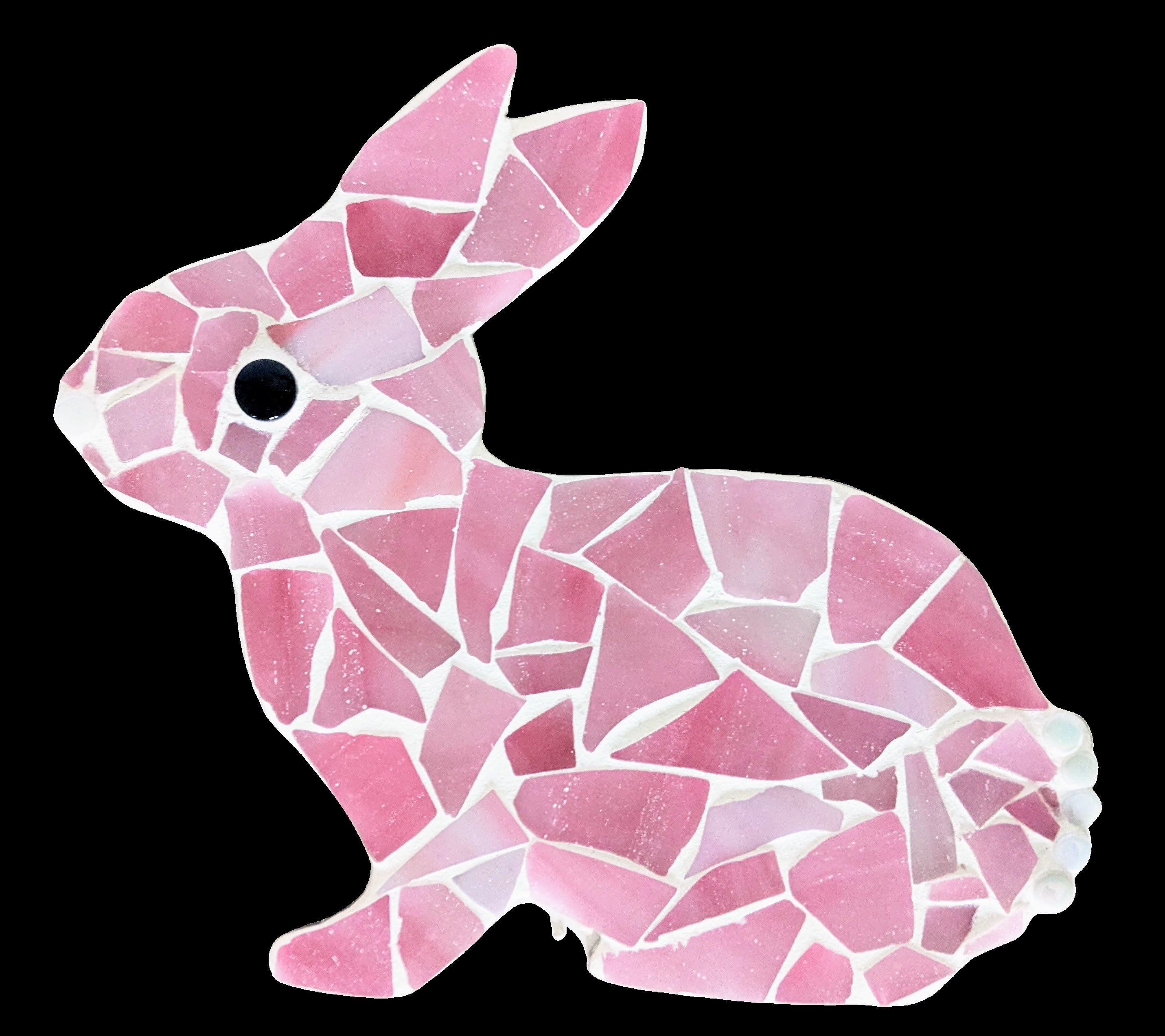 Bunny Rabbit Mosaic Kit, Pastel Pink Bunny, Make Your Own, Craft Box ...