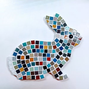 Bunny Rabbit Mosaic Kit DIY Craft Kit Multicoloured Glass - Etsy UK