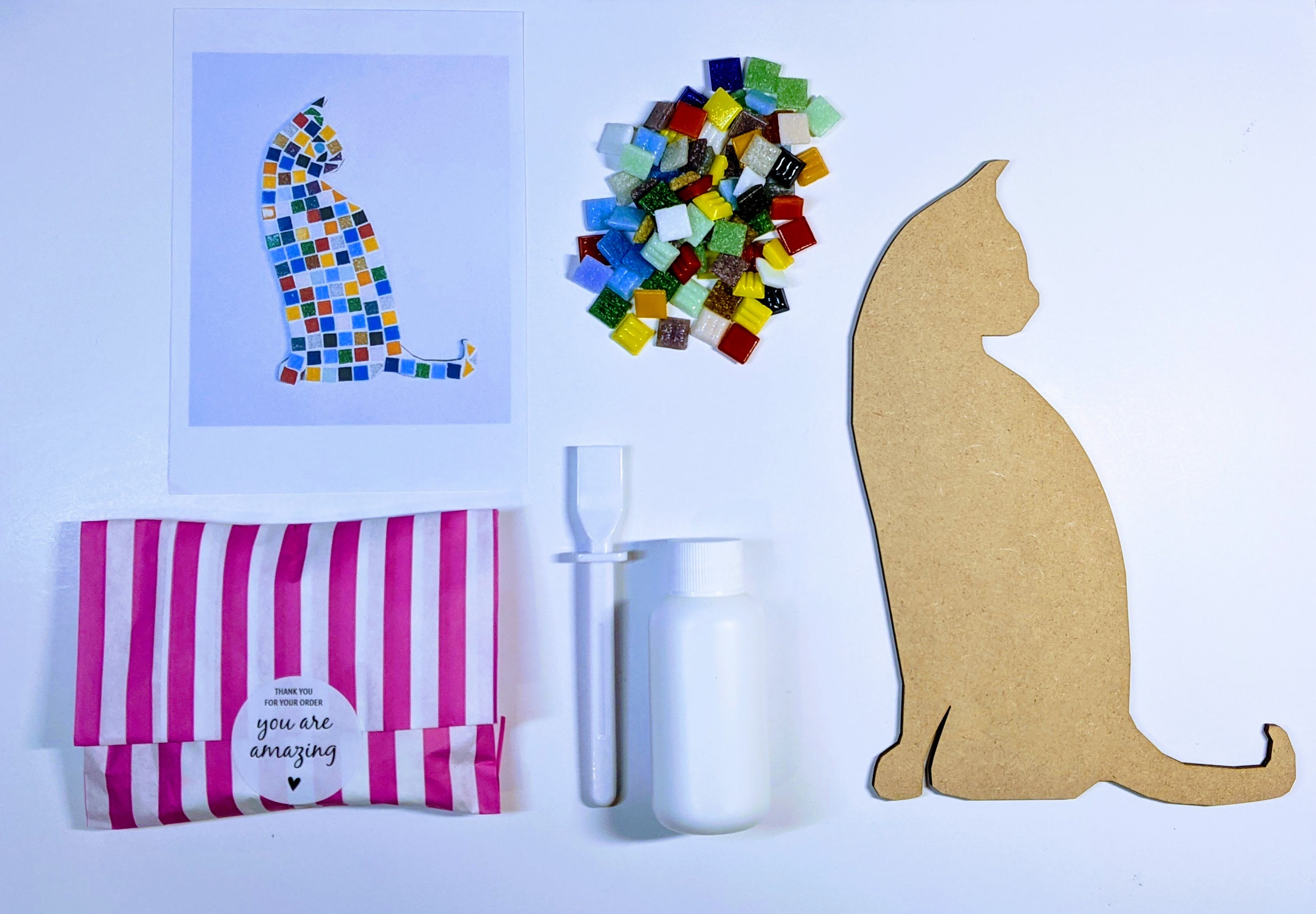 Cat Mosaic Kit DIY Craft Kit for Adults and Children | Etsy
