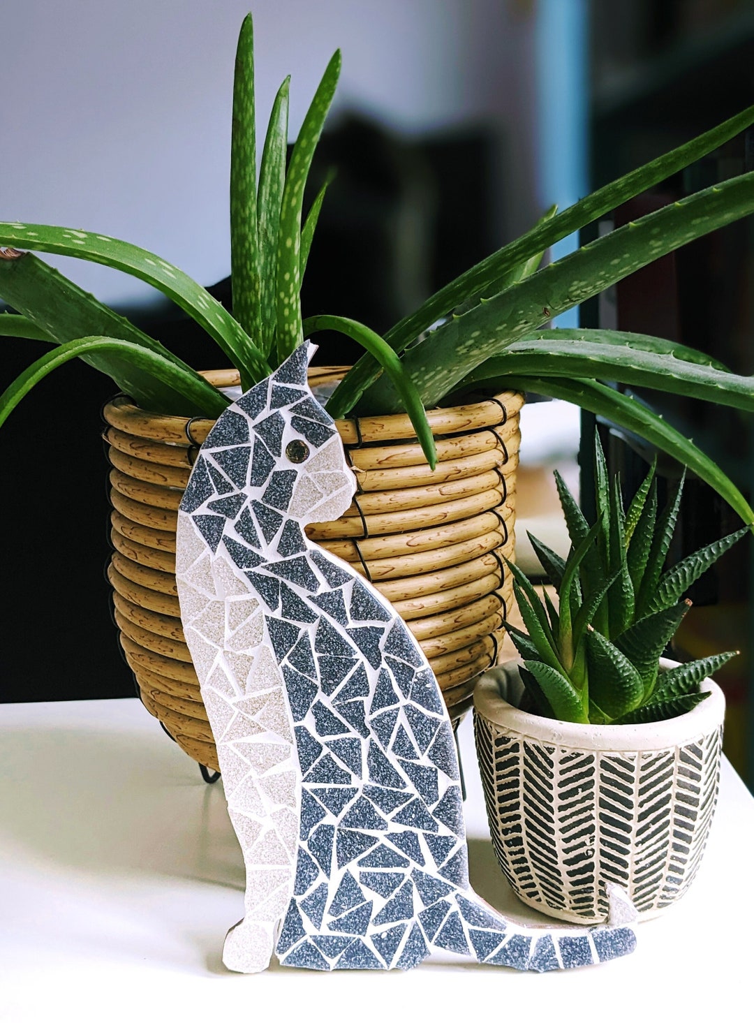 Grey Cat Mosaic Kit Make Your Own Pussy Cat Designs Cat Lovers Home