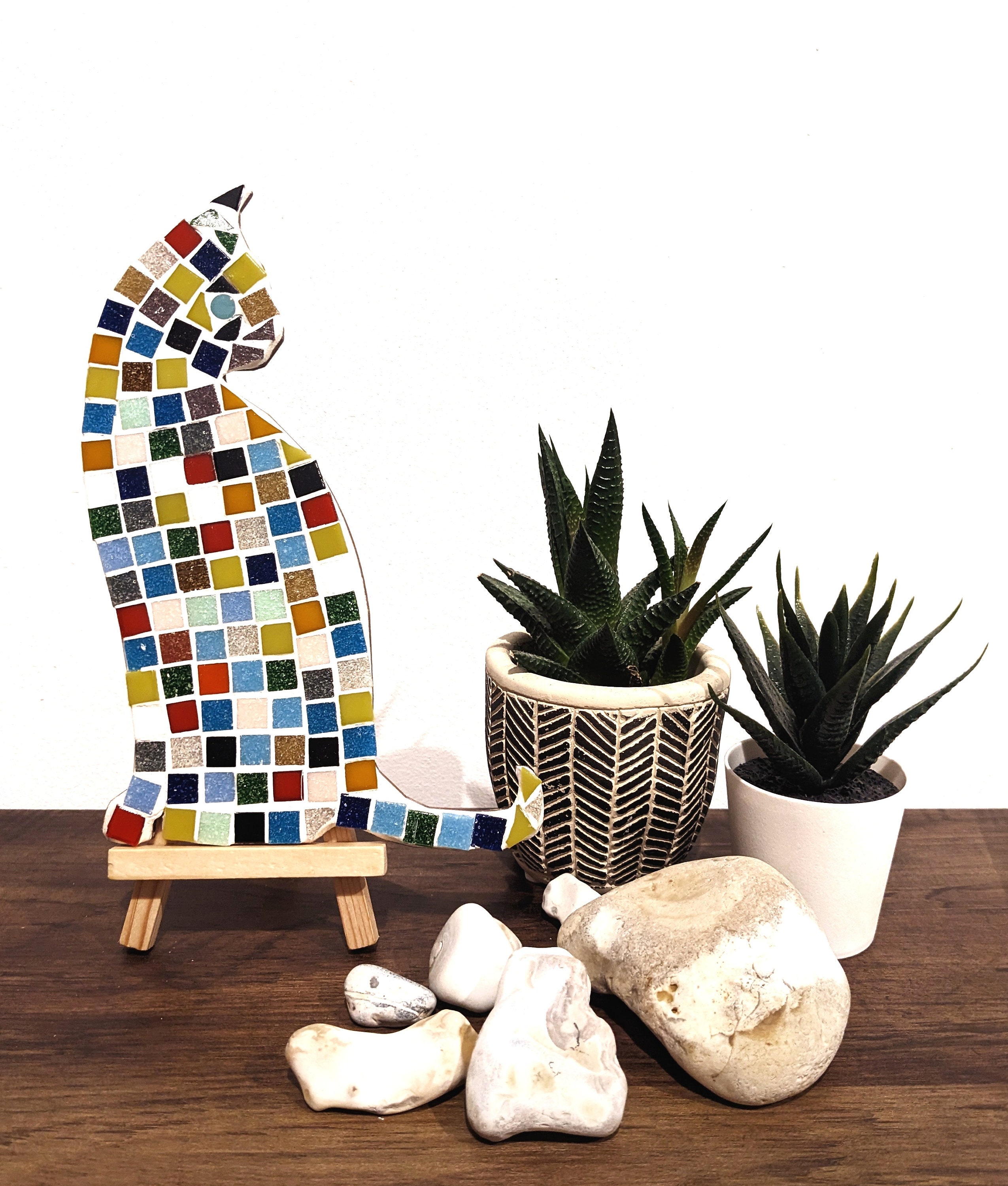 Cat Mosaic Kit, DIY Craft Kit, for Adults and Children, Multicoloured ...