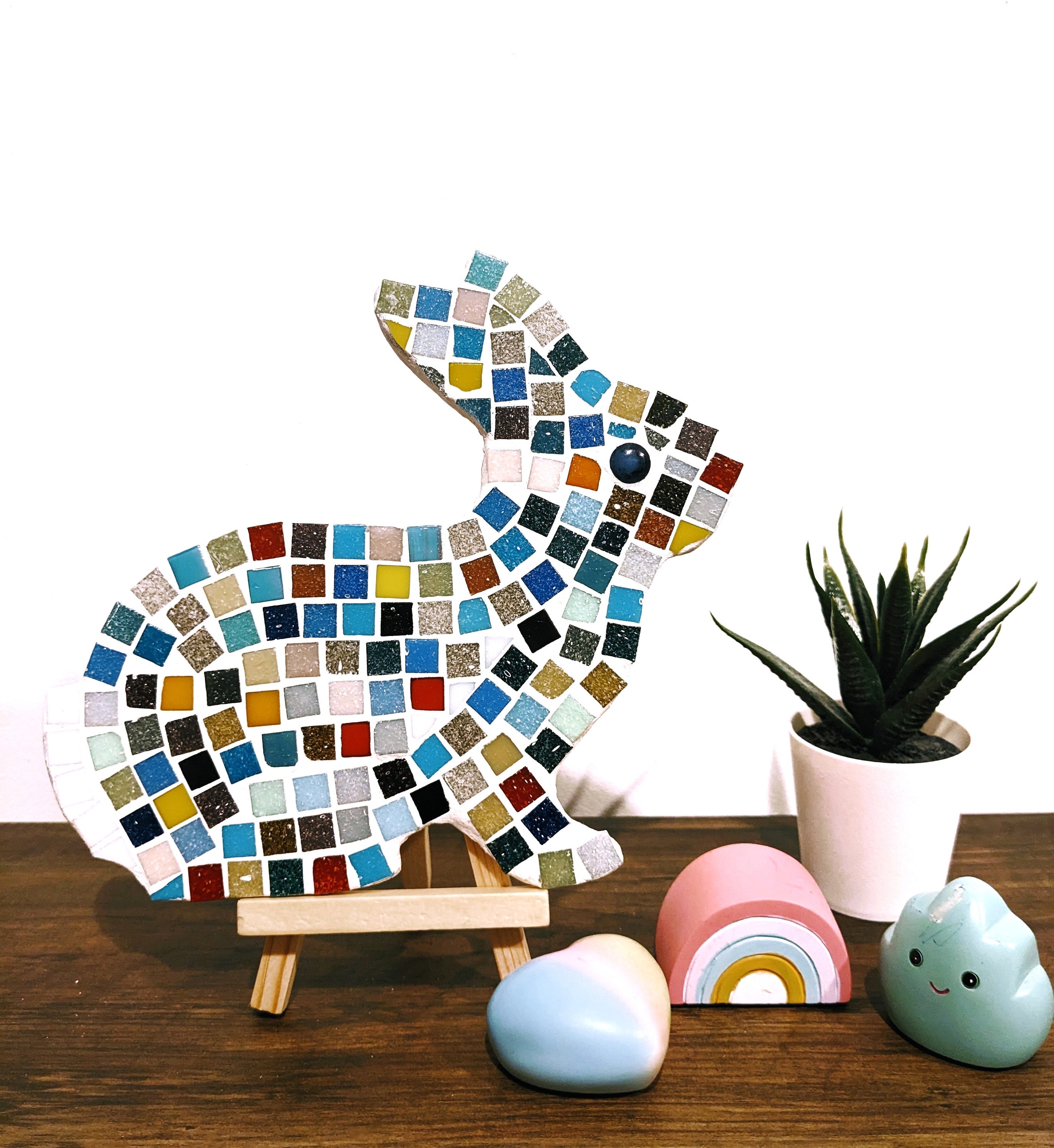 Bunny Rabbit Mosaic Kit, Orange Bunny, Make Your Own, Craft Box, Pet ...